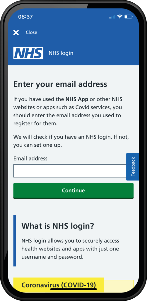 NHS App Guide – Getting Setup - Hanley Health Ltd